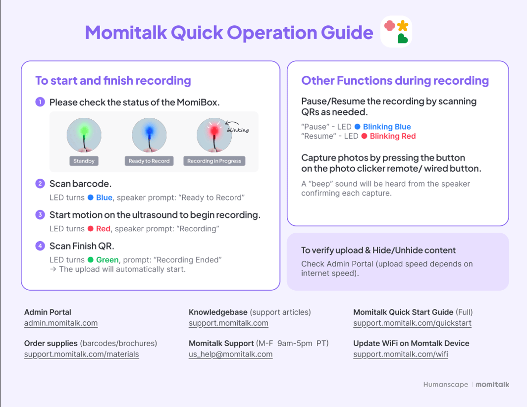 Momitalk Quick Start Guide